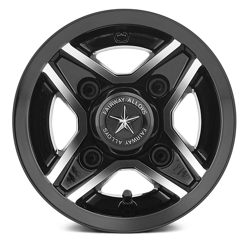 Fairway Alloys ATV/UTV Wheels® FA-127-M - DIVOT ATV/UTV Gloss Black with Machined Face Wheel ...