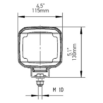 Hella® - Ultra Beam Series Gen II 4.5" 56W Rectangular LED Light ...