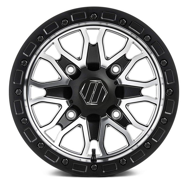 HiPer® - Raptor ATV/UTV Black Contrast Machined Wheel - POWERSPORTSiD.com