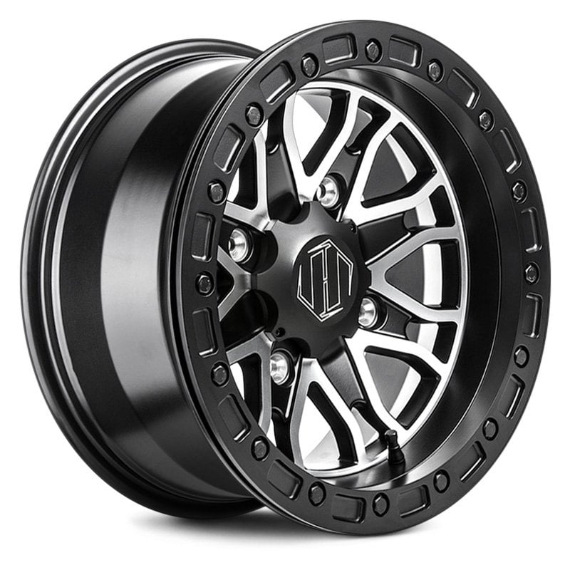 HiPer® - Raptor ATV/UTV Black Contrast Machined Wheel - POWERSPORTSiD.com