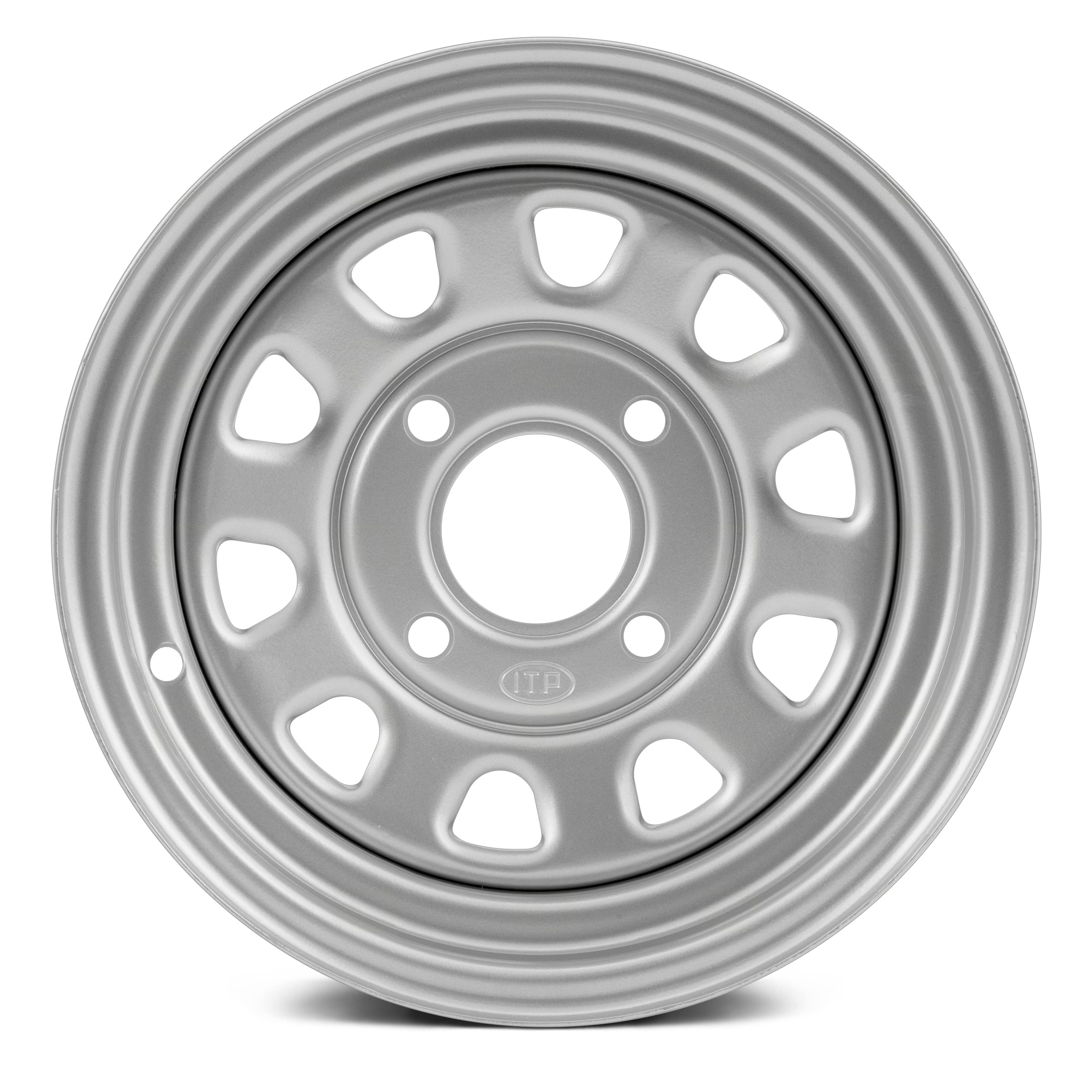 ITP® 1225573032 - Delta Steel Rear ATV/UTV Silver Wheel - POWERSPORTSiD.com