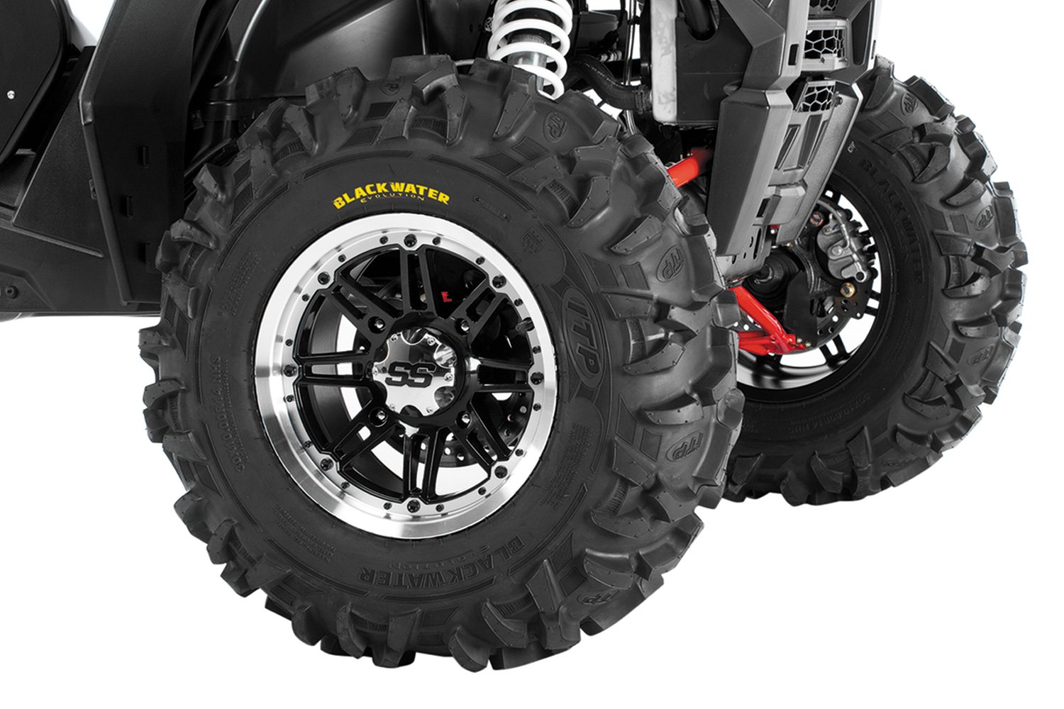 ITP® 1228534536B - SS216 Rear ATV/UTV Matte Black Alloy Aluminum Wheel ...