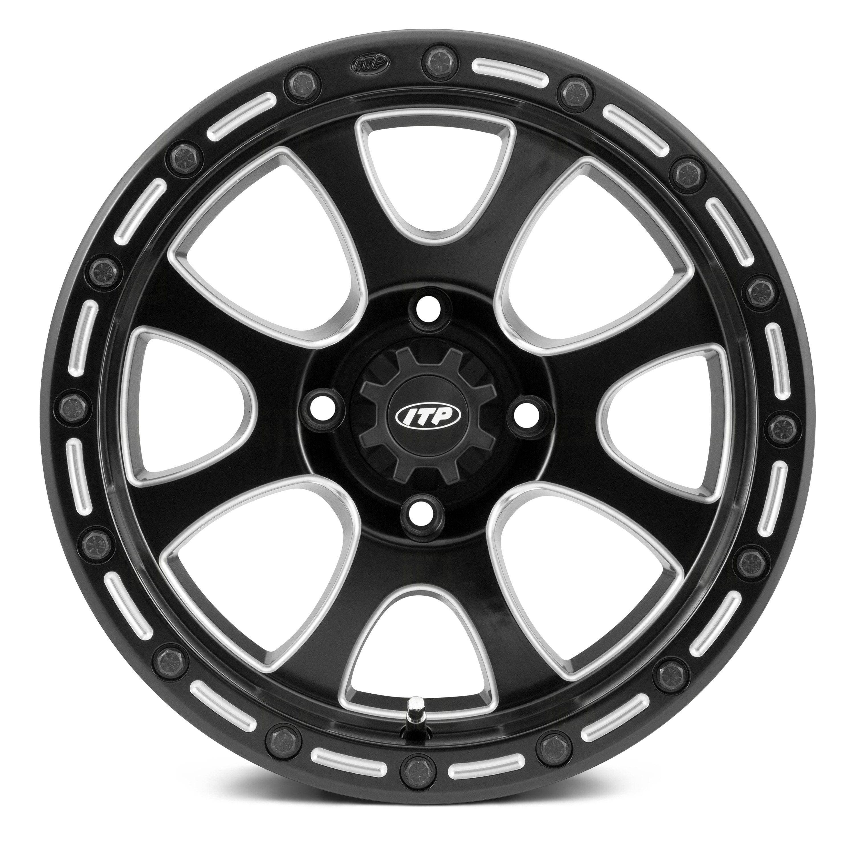 ITP® 1522083727B - Tsunami Rear ATV/UTV Simulated BeadLock Matte Black ...