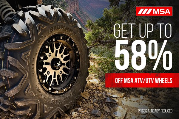 MSA Off Road Wheels® M35-022737M - M35 BANDIT ATV/UTV Gloss Black with ...