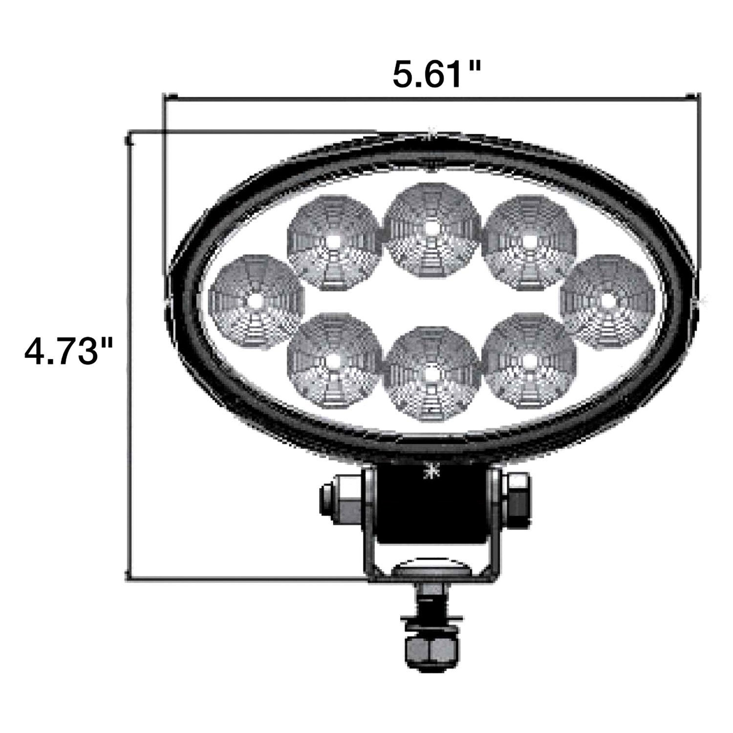 Truck-Lite® - Signal-Stat Stud Mount 4"x6" Oval Flood Beam LED Work ...